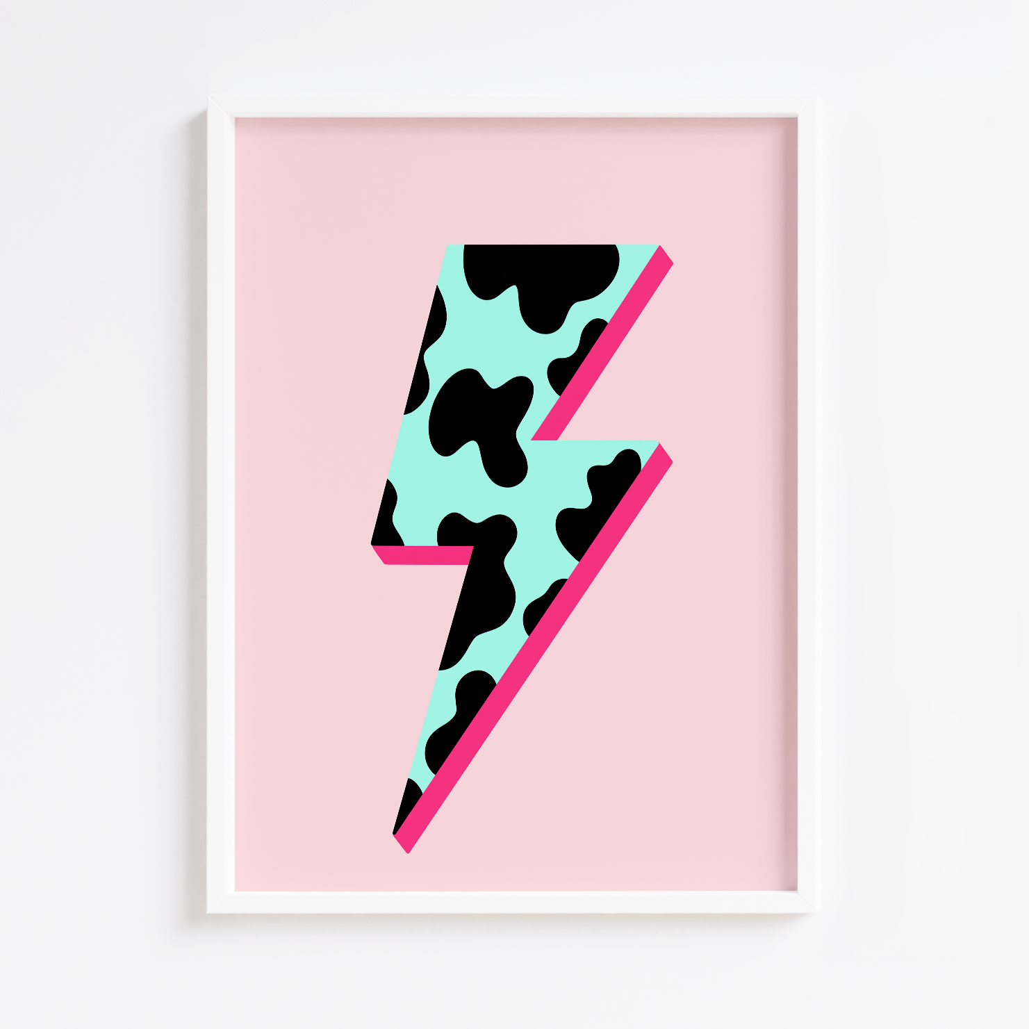 Cow Lightning Bolt Print – Peachi Prints