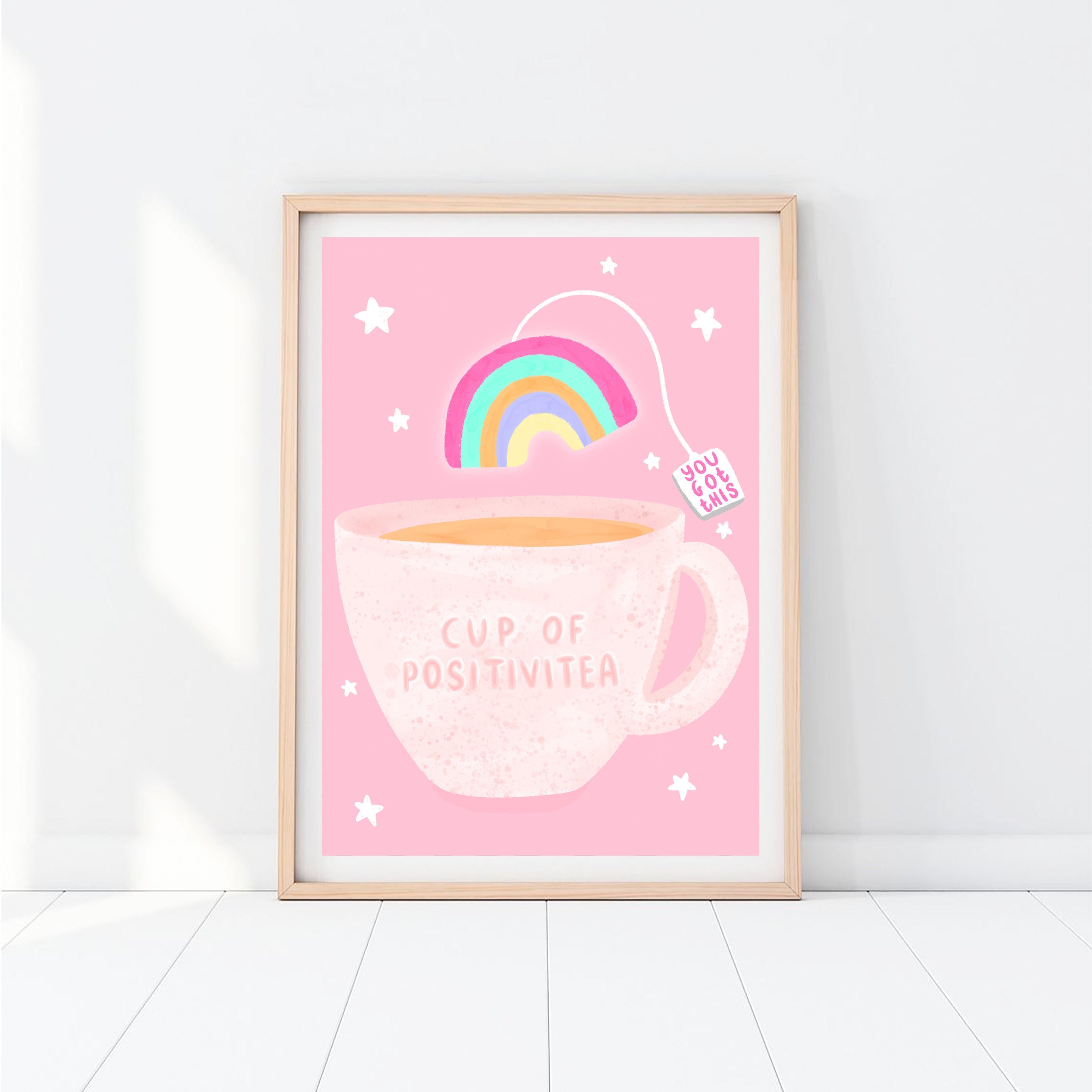 Cup of Positivitea Print – Peachi Prints