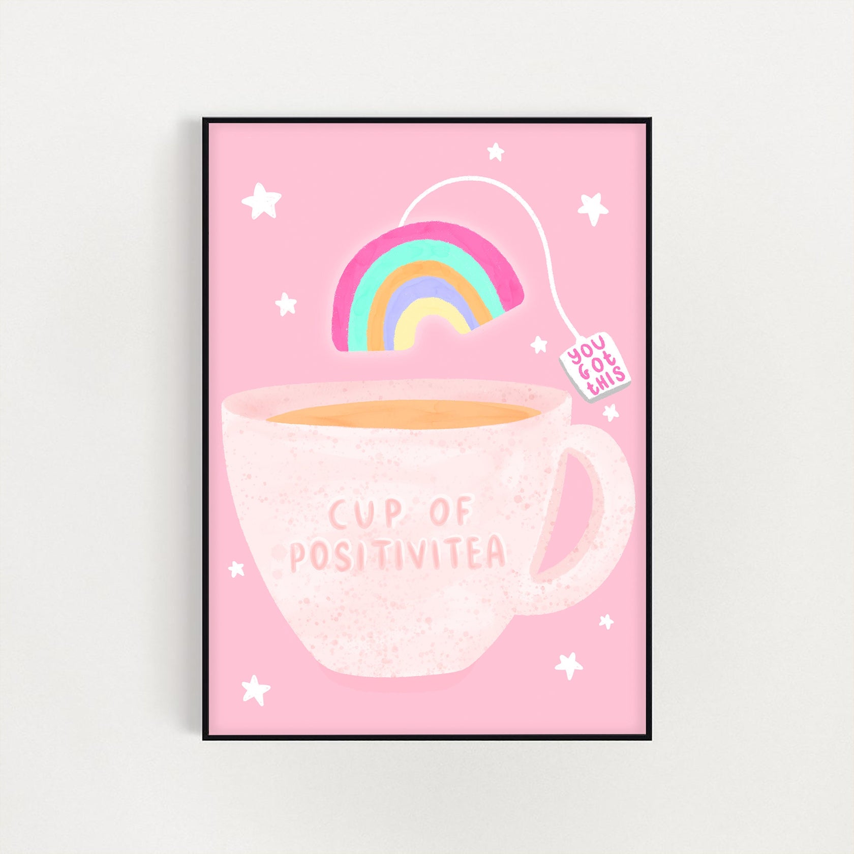 Cup of Positivitea Print – Peachi Prints